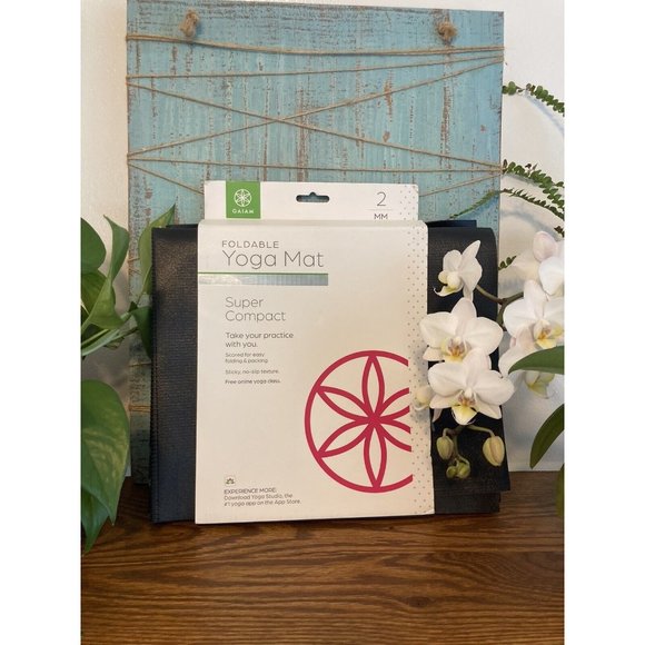 GAIAM | Other | Gaiam 2mm Foldable Yoga Mat Travel Fitness Exercise ...